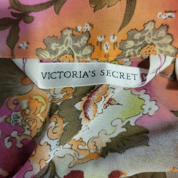 Victoria's Secret | Tops | Victorias Secret Mixed Pattern Sheer Top ...